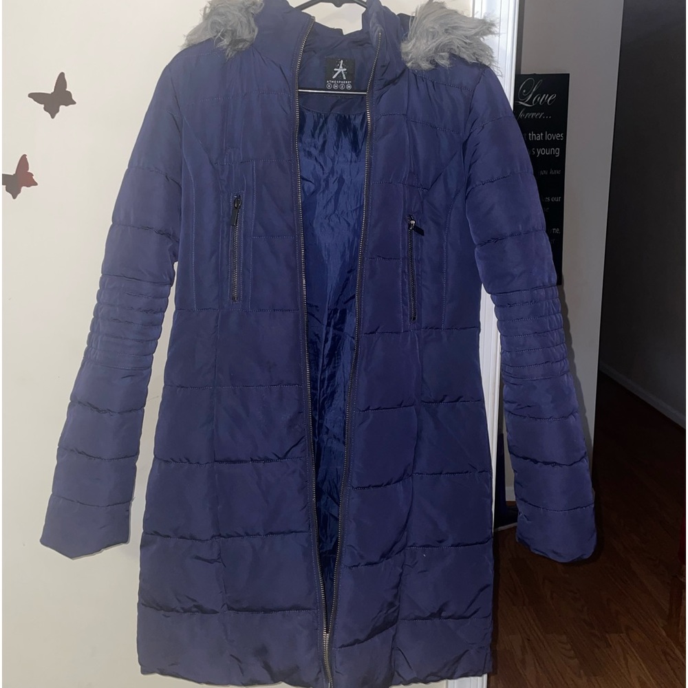 Heavy Navy Blue Winter Coat. - Gem